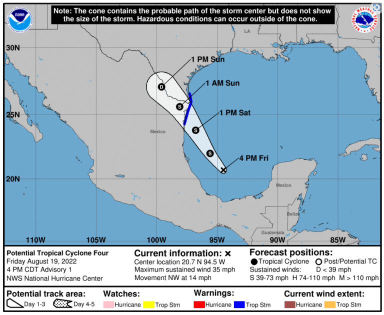 Potential Tropical Cyclone Four progressing to a Tropical Storm ...