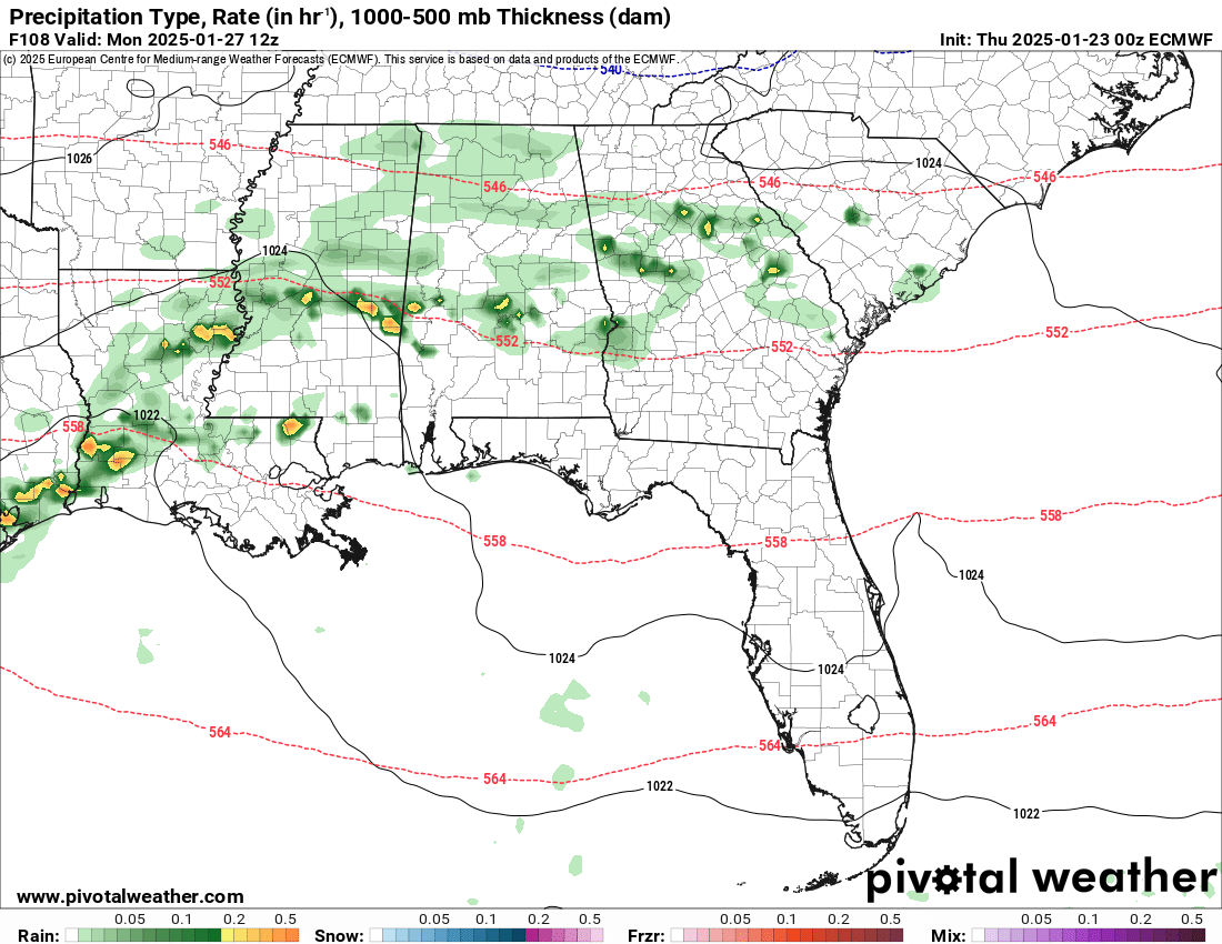 Continued cold mornings, while we warm back up: Southern MS/AL/LA ...