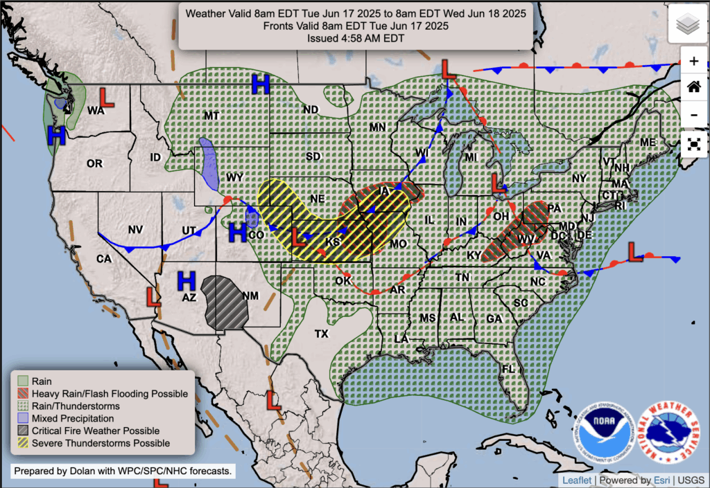 Heart shaped Enhanced severe risk zone today; Broad Slight risk ...