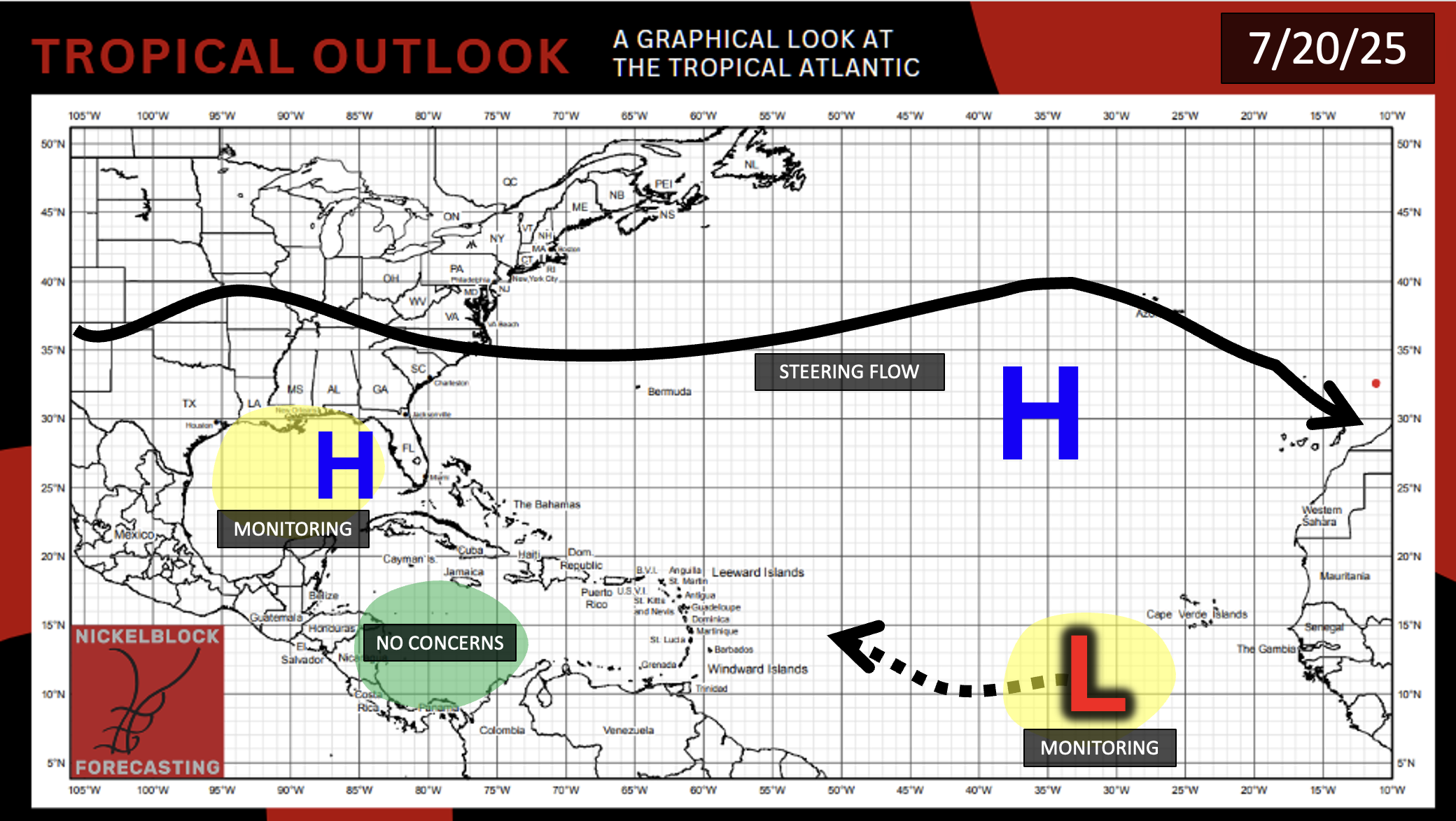 7/20/25 Tropical Outlook: Area to watch in east Atlantic, watching the ...