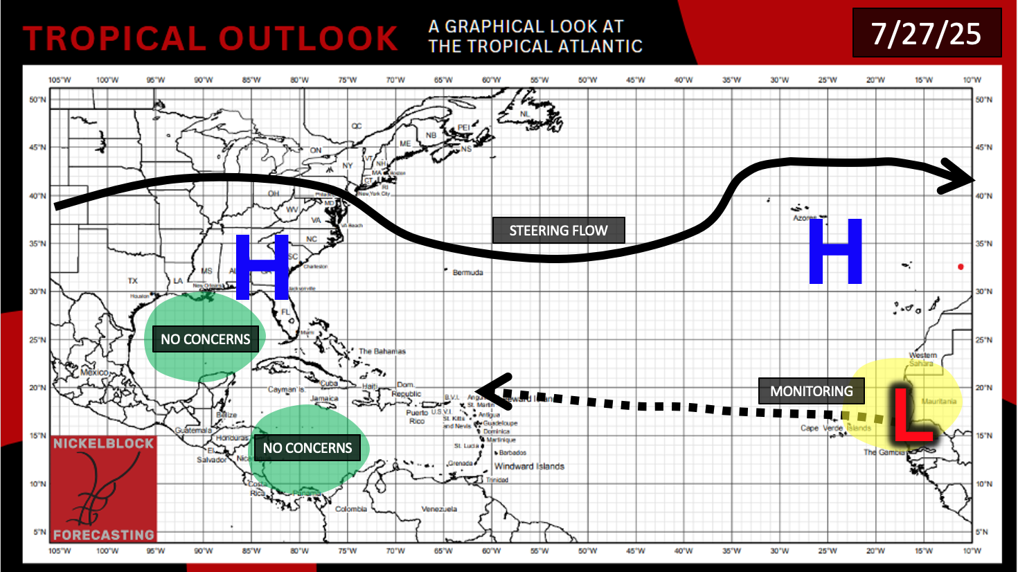 7/27/25 Tropical Outlook: Watching a tropical wave from the MDR in the ...
