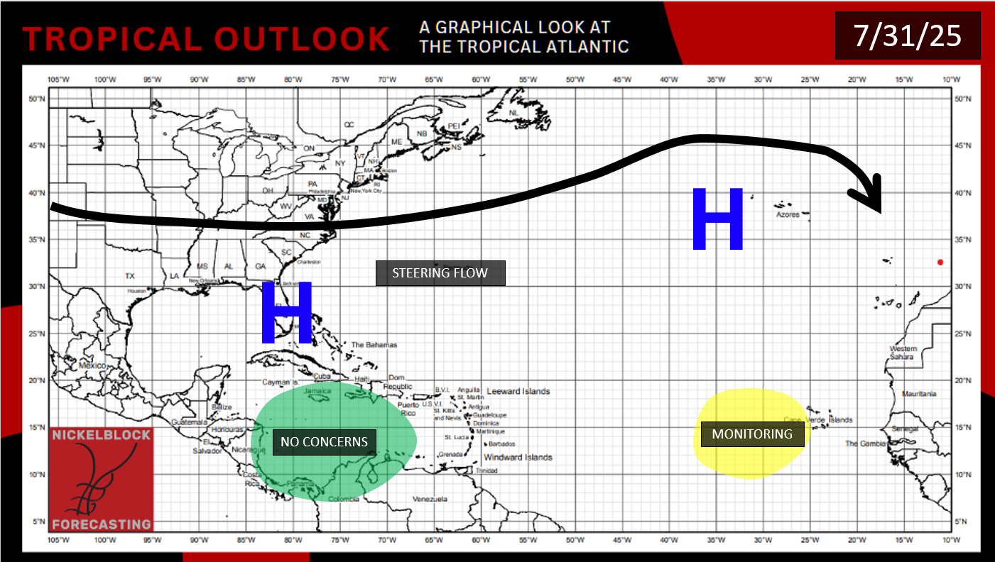 7/31/25 Tropical Outlook: Pacific is filled with activity, not so much ...