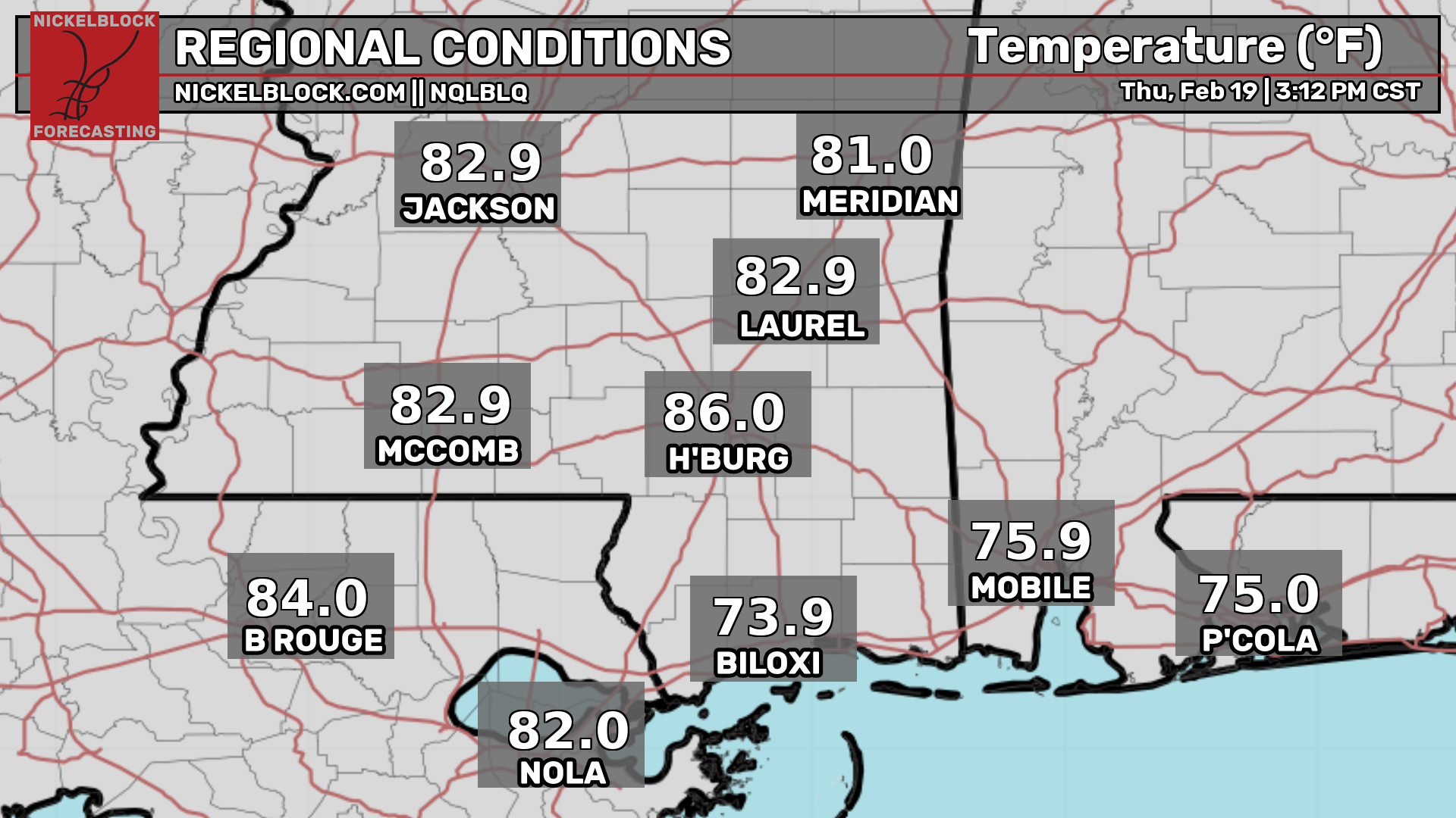 Record High Temperature Set Today: Southern MS/AL/LA Local Weather ...