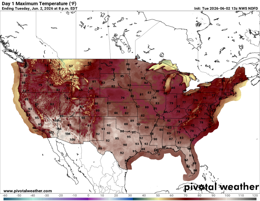 Ridging Pattern Moves into the East: National CONUS Weather Forecast ...